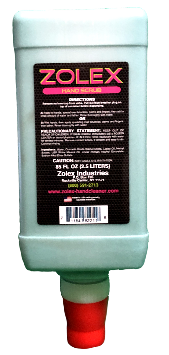 Walnut Hand Scrub 2.5L WIth Dispenser (Starter Kit) | zolex-handcleaner.com